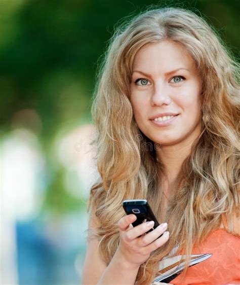 Woman Texting On Mobile Phone Stock Image Image Of Communication