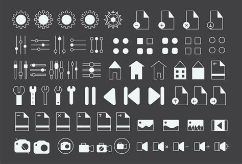 Set Of Ux Ui Web Icons Set Outline Icon Collection 23811000 Vector Art At Vecteezy