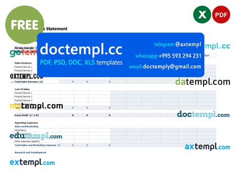 Variable Costing Income Statement Template In Excel And PDF Format Version