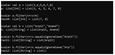 Scala Filter Working Of Scala Filter With The Programming Examples