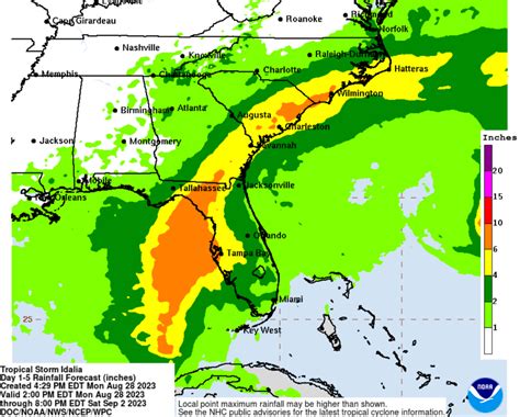 Tropical Storm Idalia Update Maps Forecast Rainfall Wind Peak Surge