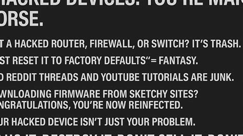 Misinformation About Hacked Network Devices