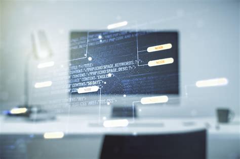 Premium Photo Double Exposure Of Abstract Creative Programming