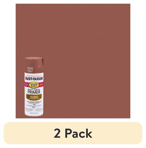 2 Pack Rusty Metal Primer Rust Oleum Stops Rust Flat Spray Paint 12