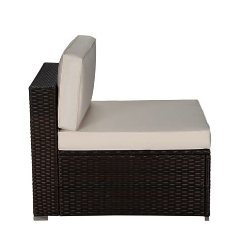 Bayfeve Outdoor Garden Patio Furniture 6 Piece Brown Pe Rattan Wicker