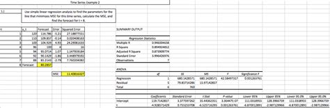 solved time series le 2 use simple linear regression