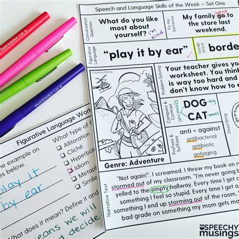 Problem Solving Worksheets Speech Therapy