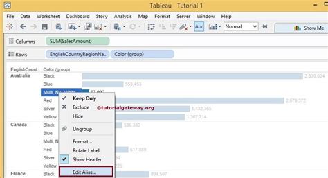 Tableau Grouping Or Group By
