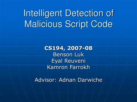 ppt intelligent detection of malicious script code powerpoint