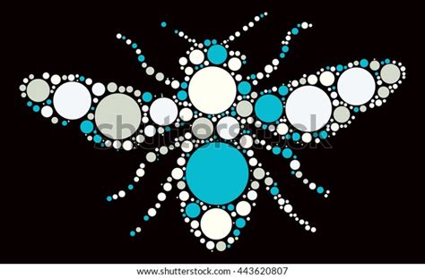 Bee Shape Vector Design By Color Stock Vector Royalty Free 443620807