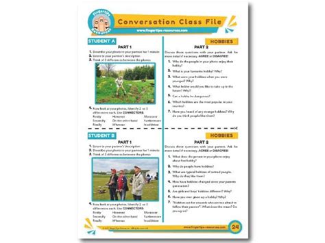 Hobbies Esl Conversation Activity Teaching Resources Hobbies Esl Conversation Activity Teaching Resources