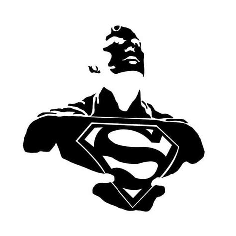 Superman Black And White Drawing