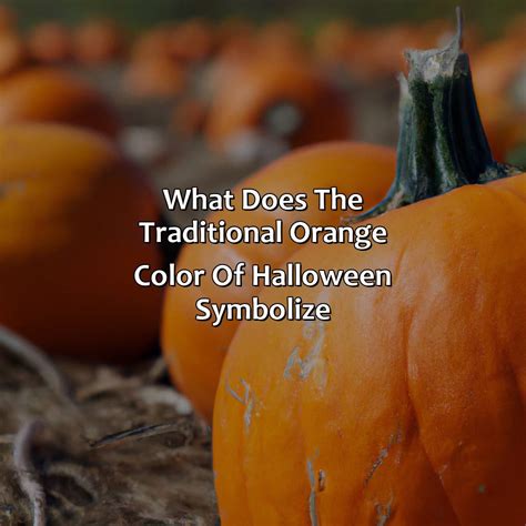 What Does The Traditional Orange Color Of Halloween Symbolize