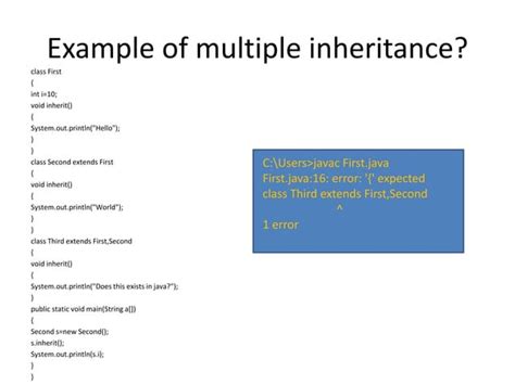 Multiple Inheritance Possible In Java Ppt