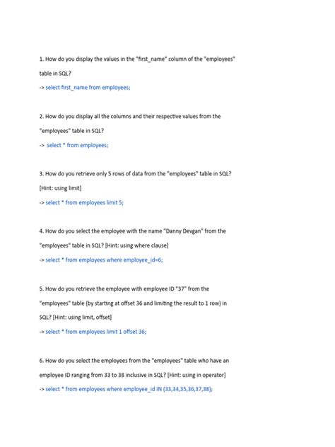Sql Assessment Pdf Table Database Applied Mathematics