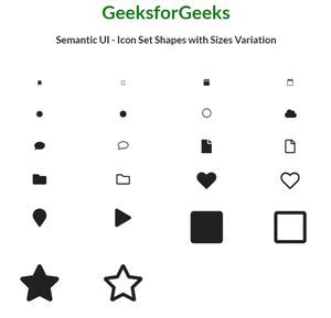 Semantic UI Icon Set Shapes GeeksforGeeks