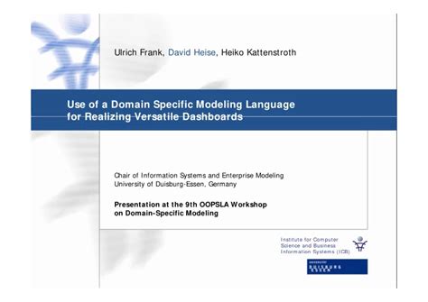 Ppt Use Of A Domain Specific Modeling Language For Realizing Versatile Powerpoint