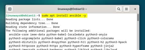 how to install and configure ansible on debian 12 linuxways