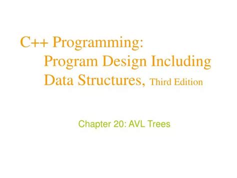 PPT Understanding AVL Trees Data Structure Design In C Programming PowerPoint Presentation