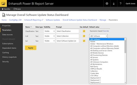 How To Set The Default Report Parameters For A ConfigMgr Report