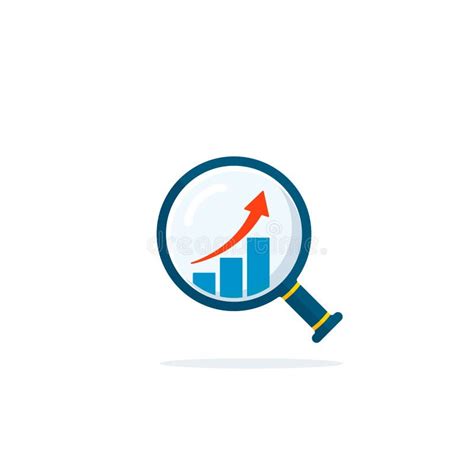 Magnifying Glass With Analysis Icon Vector Business Success Concept