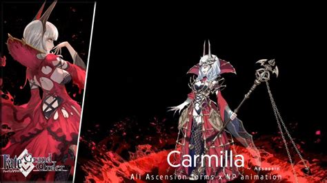 《fategrand Order Us》carmilla Assassin All Ascension Forms And Np
