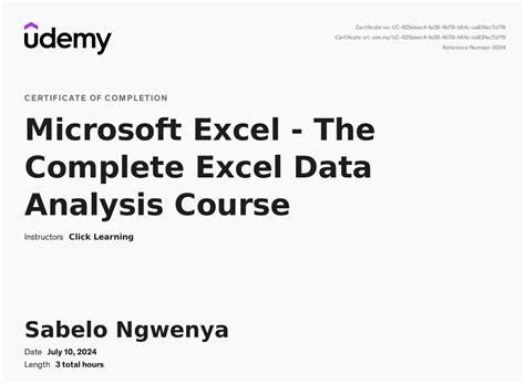 Sabelo Ngwenya On Linkedin Excel Dataanalysis Continuouslearning