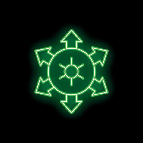 Green Neon Decentralization Icon Glowing On Black Background 52888331 Vector Art At Vecteezy