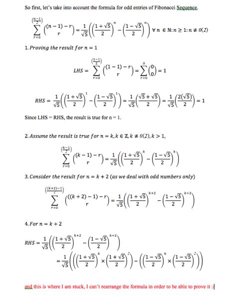 help with induction proof for formula connecting pascal s triangle with