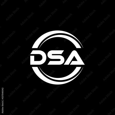 Dsa Letter Logo Design With Black Background In Illustrator Vector Logo Modern Alphabet Font