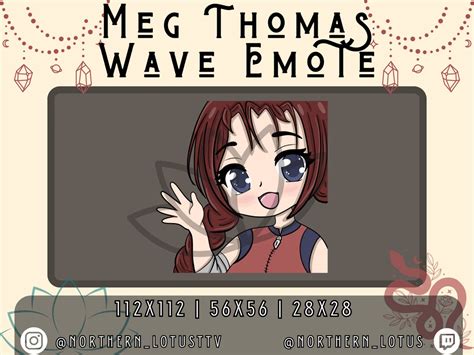 Cute Wave Meg Thomas Dbd Twitch Emote Dead By Daylight Streamer Discord Youtube Kick Stream