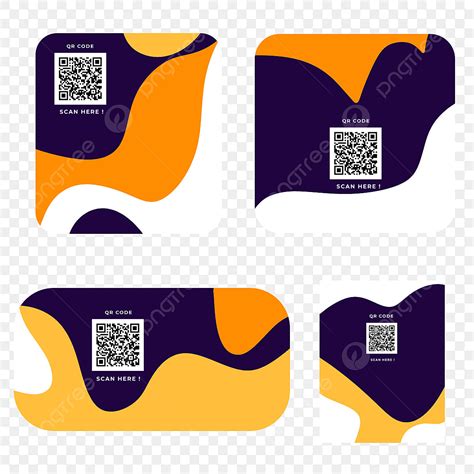다채로운 Qr 코드 디자인 바코드 일러스트 Qr 코드 화려한 배경 바코드 스캔 Png 일러스트 및 Psd 이미지 무료