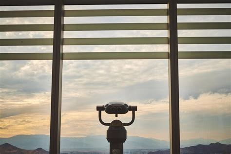 Premium Photo Viewing Scope Against Sky During Sunset