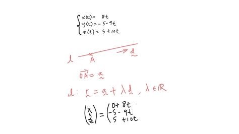 SOLVED Write Equations Of A Line In Space Find A Vector Parallel To The Line Defined By The