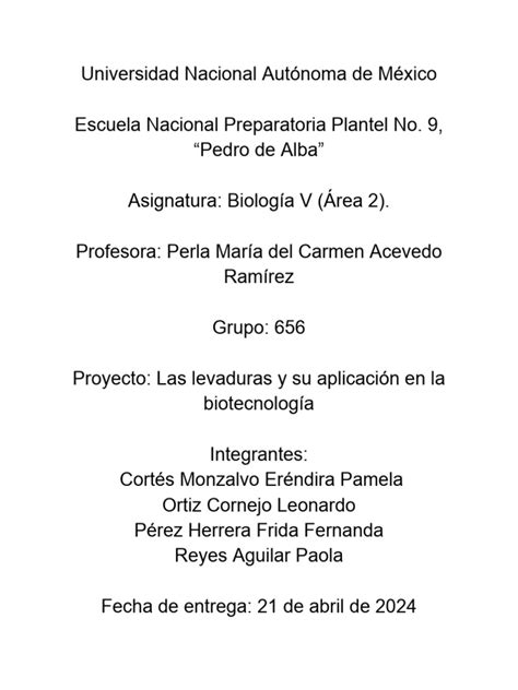 Levaduras En La Biotecnología 656 Pdf Fermentación Levadura