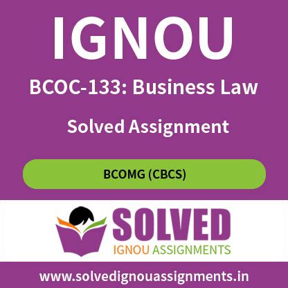 IGNOU BCOC Solved Assignment Solved IGNOU Assignments