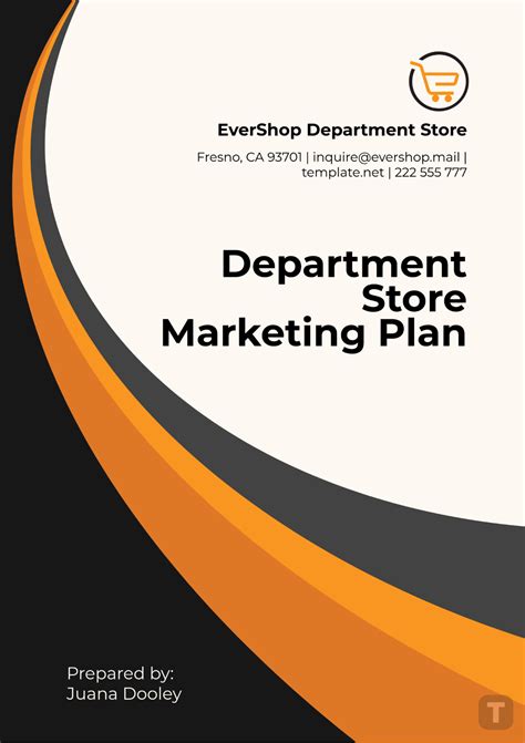 Free Department Store Marketing Plan Template To Edit Online
