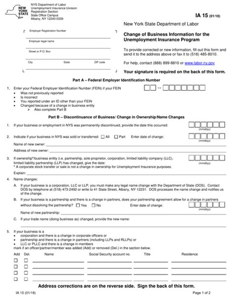 Form Ia15 Fill Out Sign Online And Download Fillable Pdf New York
