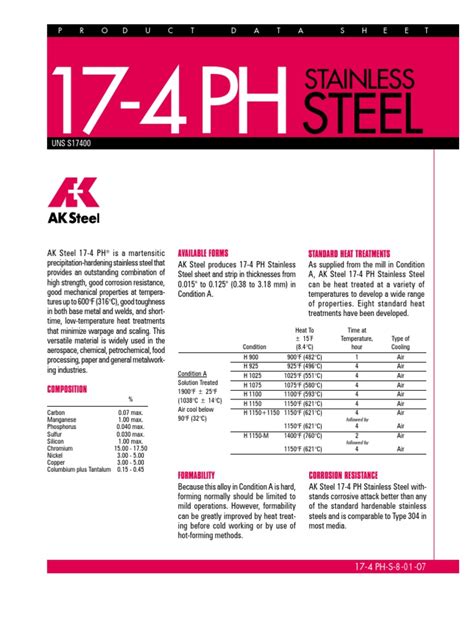 17 4 Ph Data Sheet Pdf
