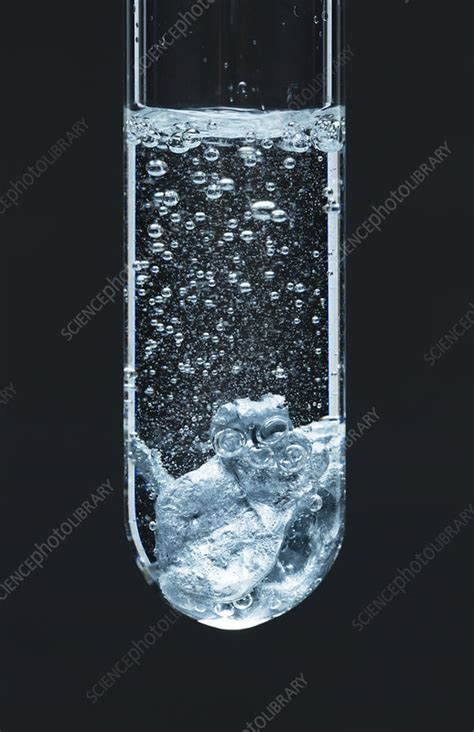 Zinc Reacts With An Acid Stock Image C Science Photo Library