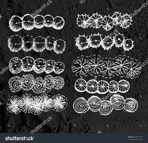 Trees Top View Architecture Landscape Design Stock Illustration 208717432 Shutterstock