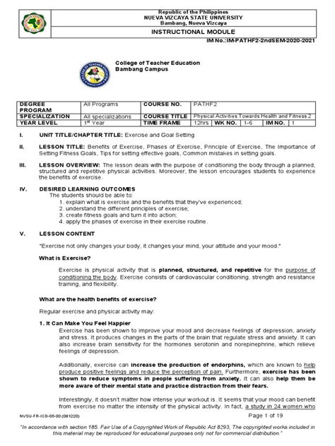 Module 1 1 Pdf Strength Training Physical Fitness