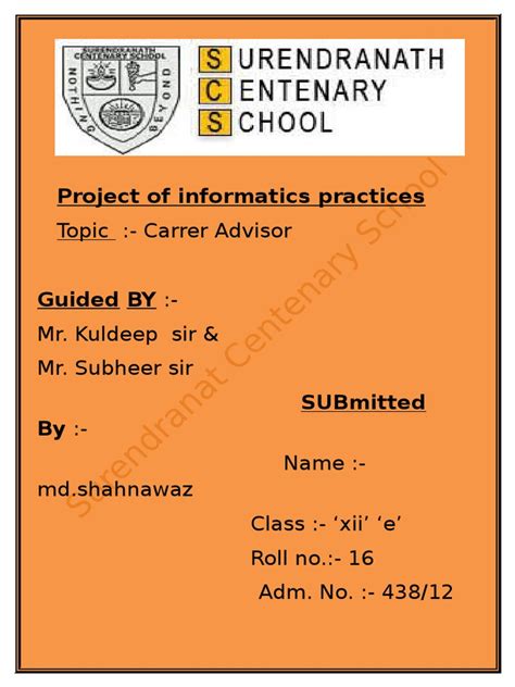 Pdf Informatics Practices Project For Class Xii Dokumentips