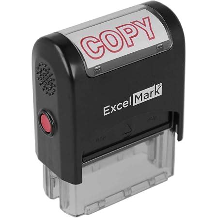 Amazon Com ExcelMark Scanned Stamp Self Ink Red Ink Features The ExcelMark Double Sided