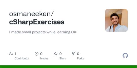 GitHub Osmaneeken CSharpExercises I Made Small Projects While Learning C