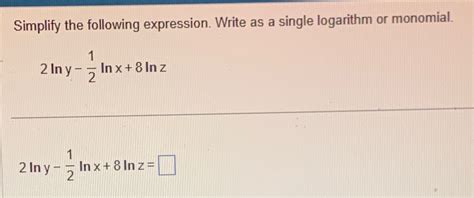 solved simplify the following expression write as a single