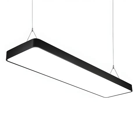 Minimalist Rectangular Hanging Ceiling Light Metal Office Pendant