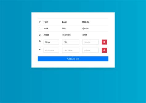 Bootstrap Add Rows To Table Css Cheat Sheet Bootstrap Button Ads