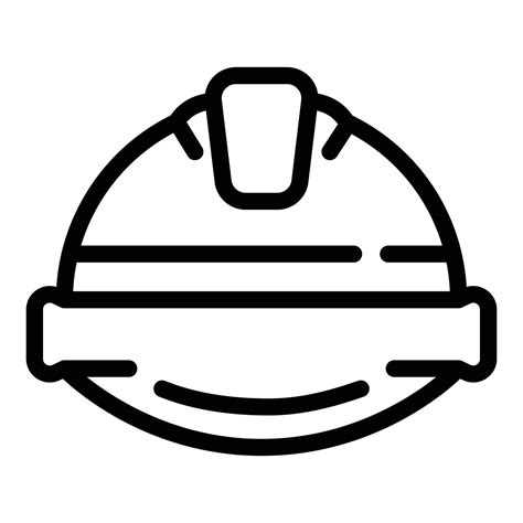 Communications Engineer Helmet Icon Outline Style 15662364 Vector Art