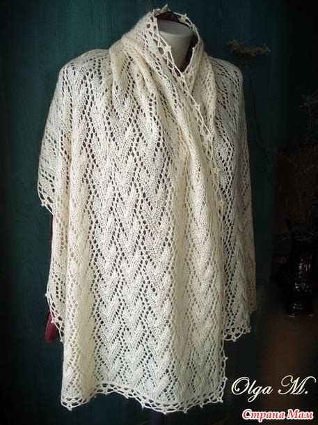 Палантин из мохера. Спицы+крючок. - Вязание - Страна Мам